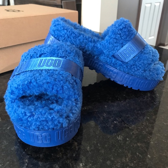 UGG | Shoes | New Ugg Fluffita Slipper Classic Blue Slip On Royal Blue ...